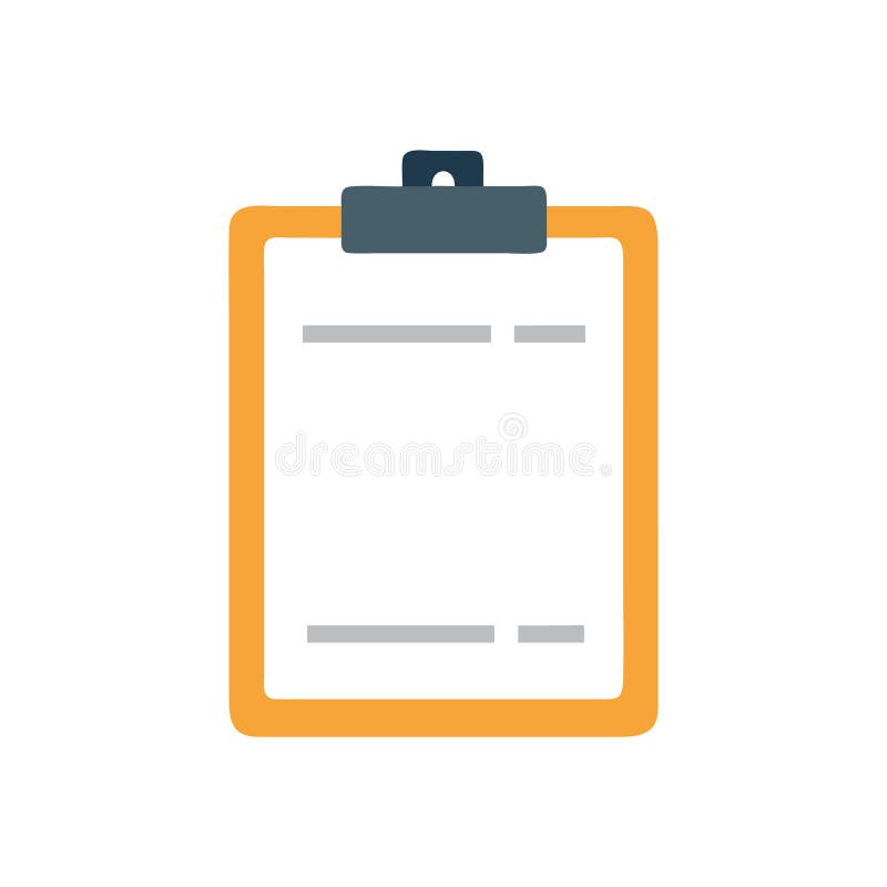 Functional Blank Clipboard Symbol Stock Illustration - Illustration of ...