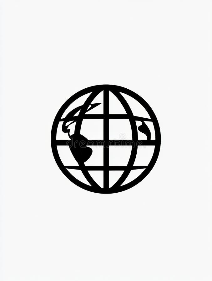 Symbol of Global Connectivity with Abstract Design Representing a World ...