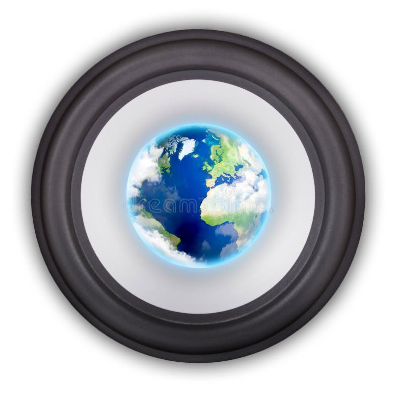 Symbol of global music stock photo. Image of earth, shape - 19790068