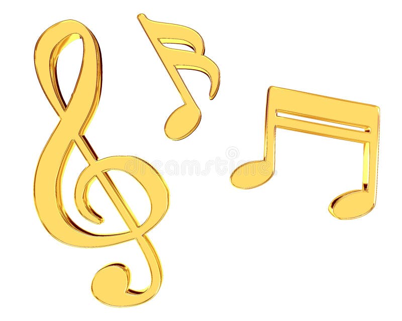 Symbol Gold Notes on a White Background Stock Illustration ...