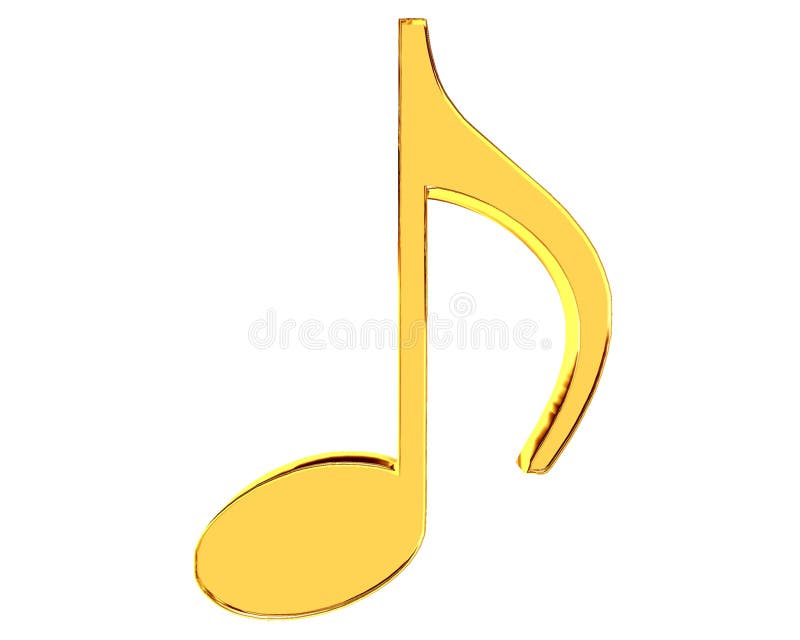 Symbol Gold Notes on a White Background Stock Illustration ...