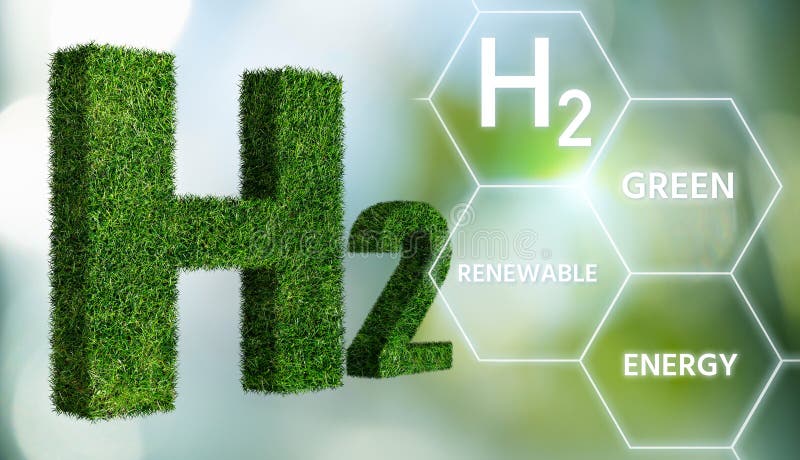 Symbol of green hydrogen stock illustration. Illustration of ...