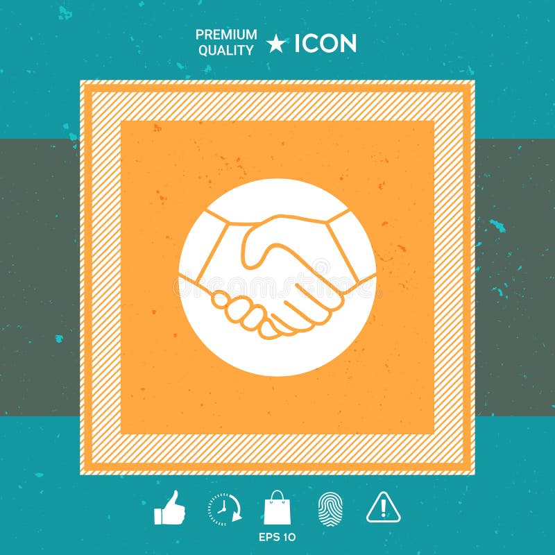 Symbol of Handshake in Circle. Icon Stock Vector - Illustration of ...