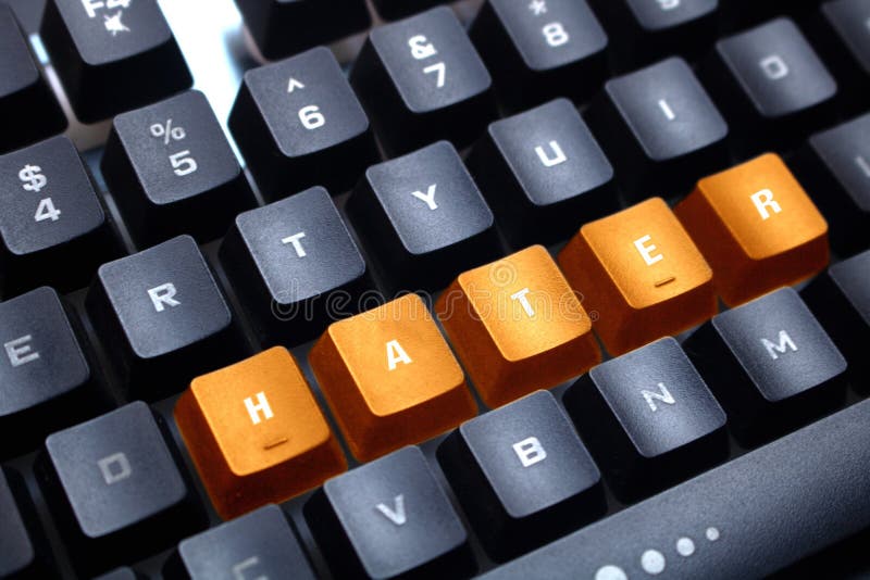 Keyboard for hater stock image. Image of insult, hater - 59834697