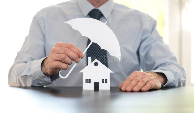 Symbol of home insurance stock image. Image of house - 119008093