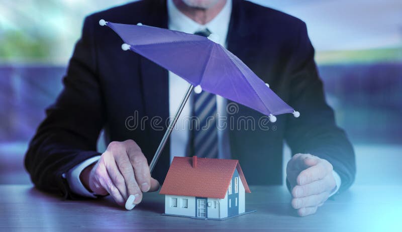 Symbol of home insurance stock image. Image of house - 119008093