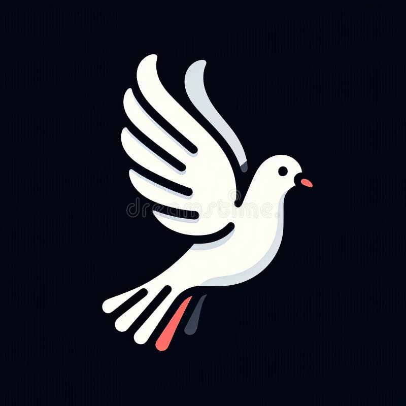 Symbol of Hope and Unity — White Dove Stock Illustration - Illustration ...