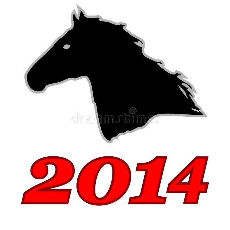 Symbol of 2014. Horse, Pattern Stock Vector - Illustration of chinese ...