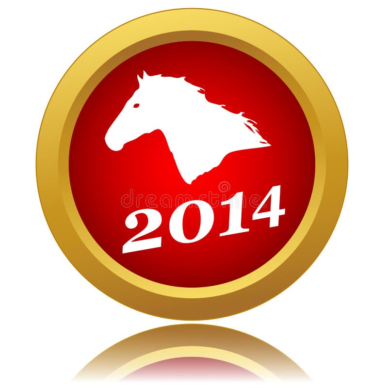 Symbol of 2014. Horse stock vector. Illustration of celebration - 34849478