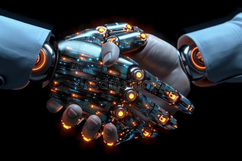 Symbol of Human Robot Collaboration a Handshake between Human and ...