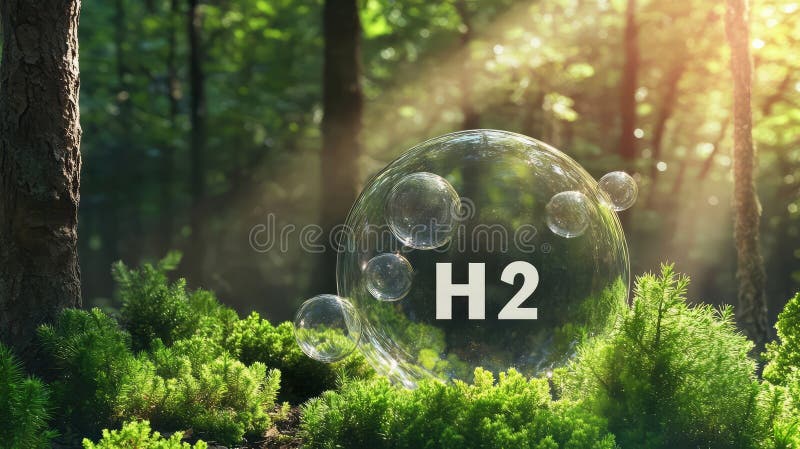 A Symbol of Hydrogen in a Natural Setting, Showcasing Sunlight and ...