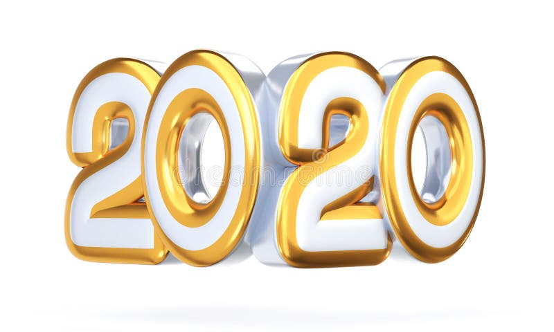 2020 Symbol, Icon or Button Isolated on White Background, Represents ...