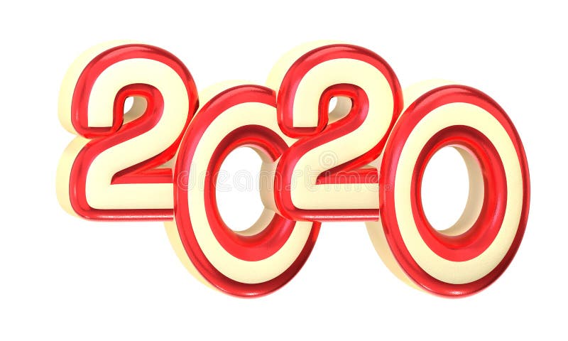 2020 Symbol, Icon or Button Isolated on White Background, Represents ...
