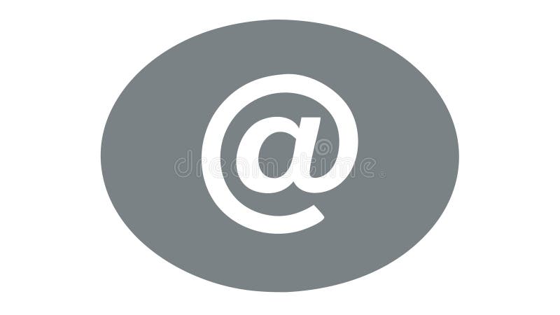 At Symbol Icon. Flat Vector Email and Contact Graphic Element Symbol ...