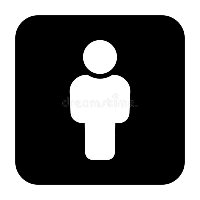 Symbol, icon of man stock vector. Illustration of black - 303711599