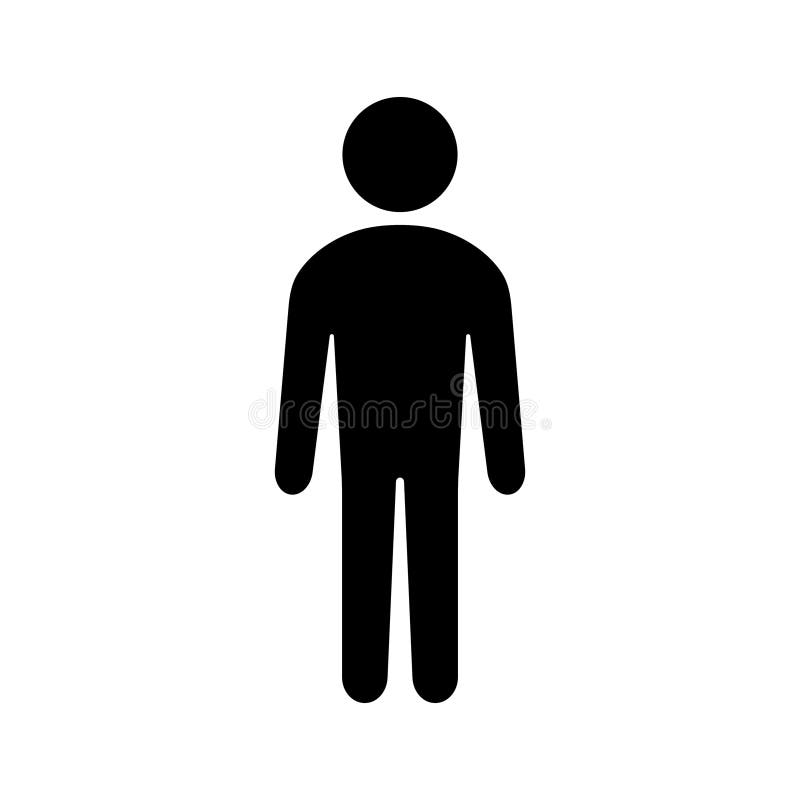 Symbol, icon of man stock illustration. Illustration of silhouette ...