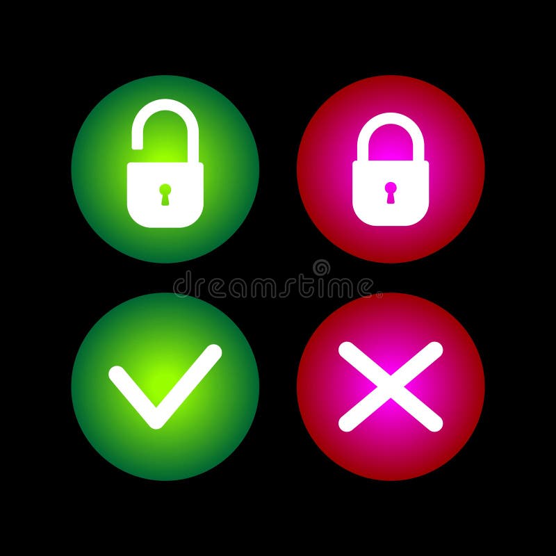 Lock or unlock symbol stock vector. Illustration of computer - 226984665