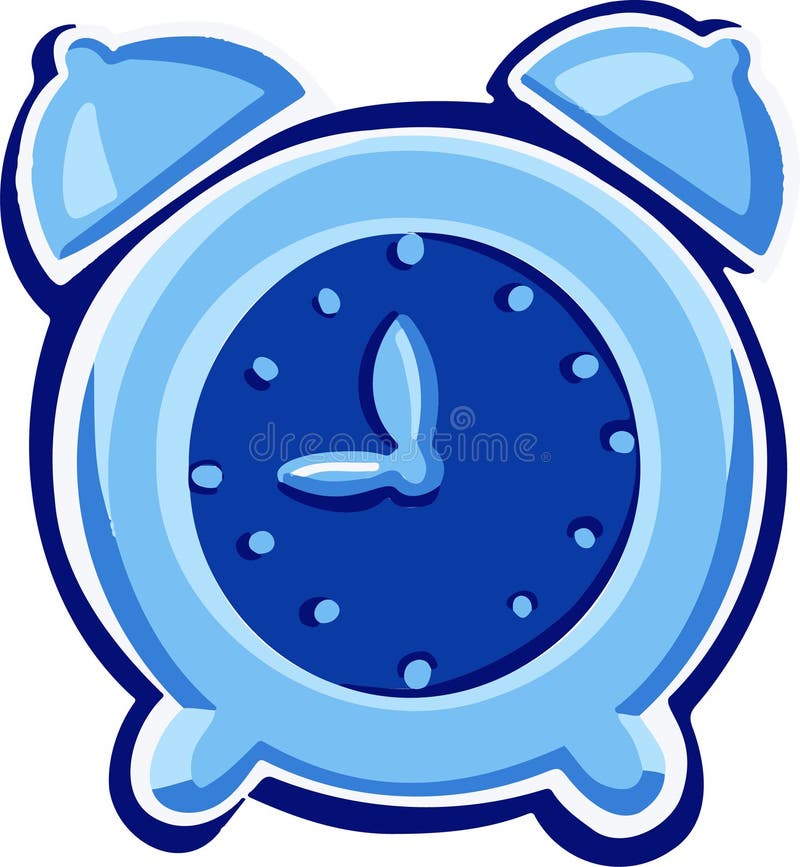 Symbol Icon Vector Cyan Blue Sound Clock Timer Reminder Stock Vector ...