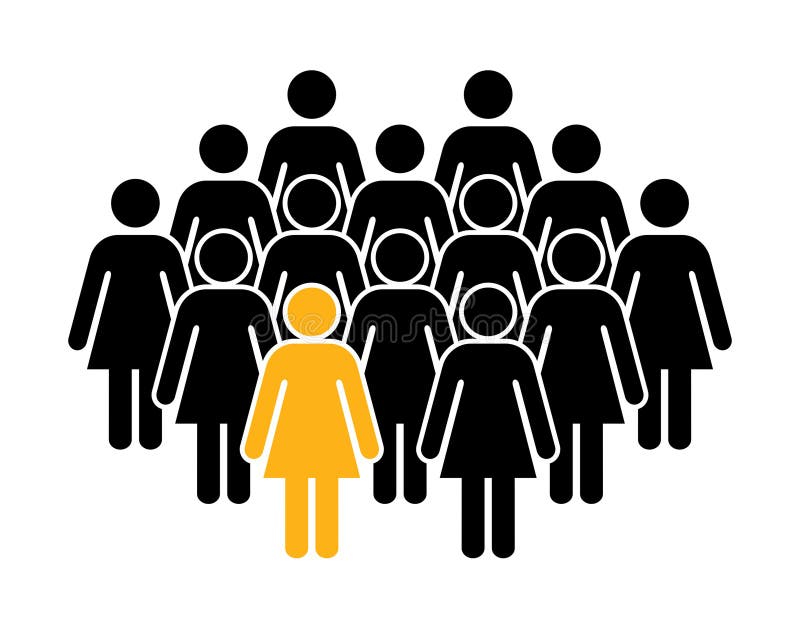 Symbol, icon of women stock vector. Illustration of graphics - 303002436