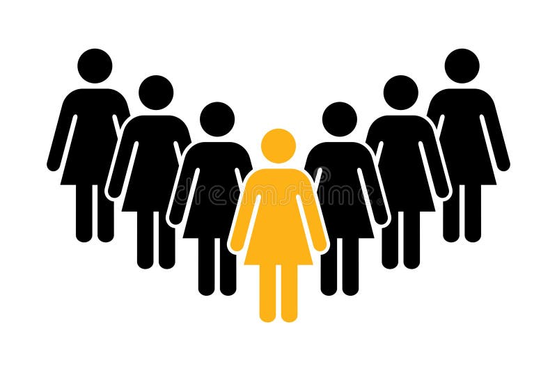 Symbol, icon of women stock vector. Illustration of girl - 303002473