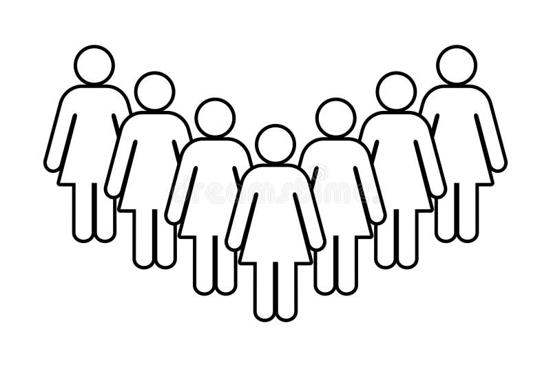 Symbol, icon of women stock vector. Illustration of team - 303926901