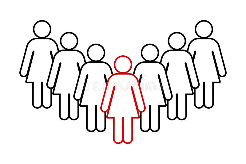 Symbol, icon of women stock vector. Illustration of society - 303927915