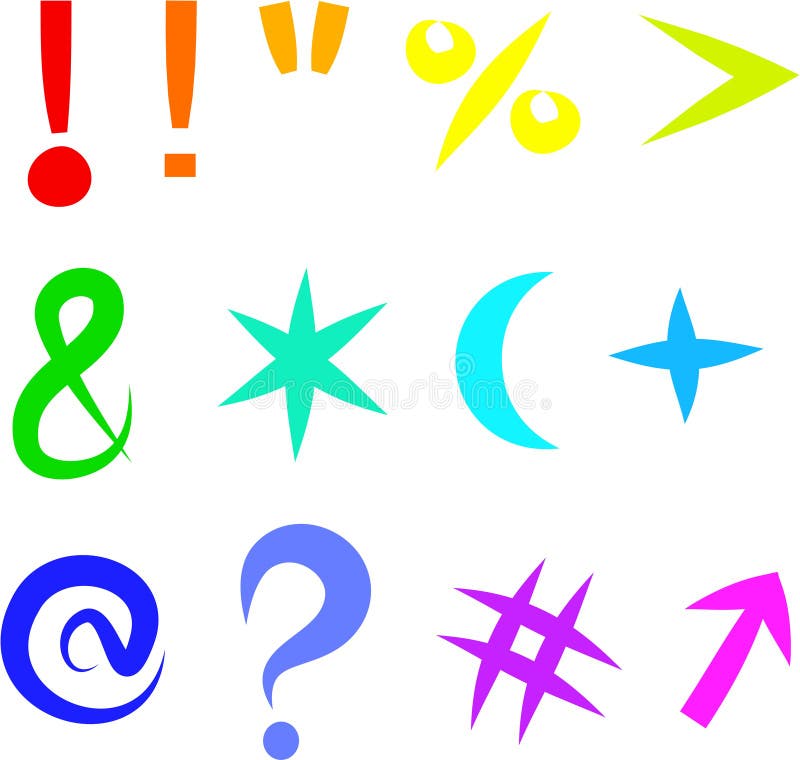 Symbol icons stock vector. Illustration of elements, star - 9463281