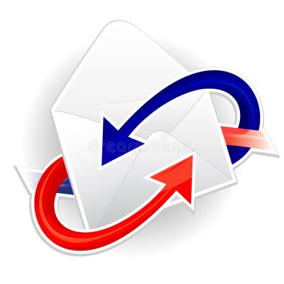 Symbol of Incoming and Outgoing Mail Stock Vector - Illustration of ...