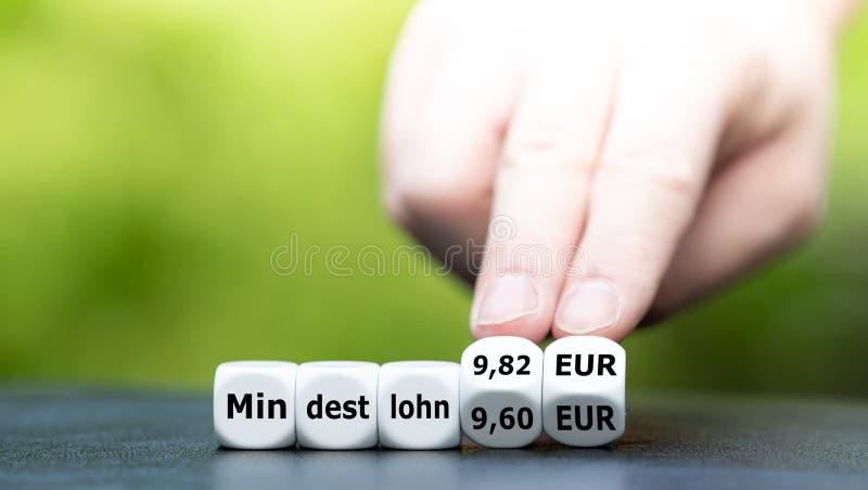 Symbol for the Increase of the Minimum Wage in Germany. Stock Image ...