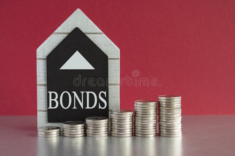 Symbol for Increasing Bonds. Text Bonds Written on a Black Board ...