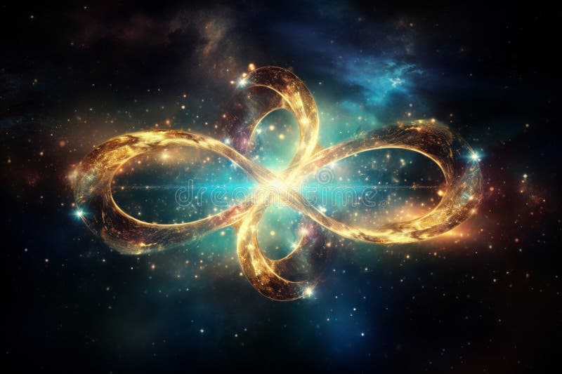 The Symbol of Infinity in the Center of the Galaxy Stock Illustration ...