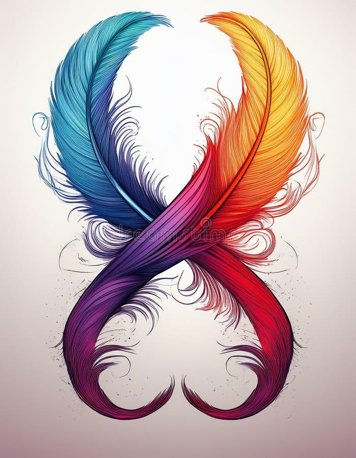 Symbol of infinity stock illustration. Illustration of green - 369704965