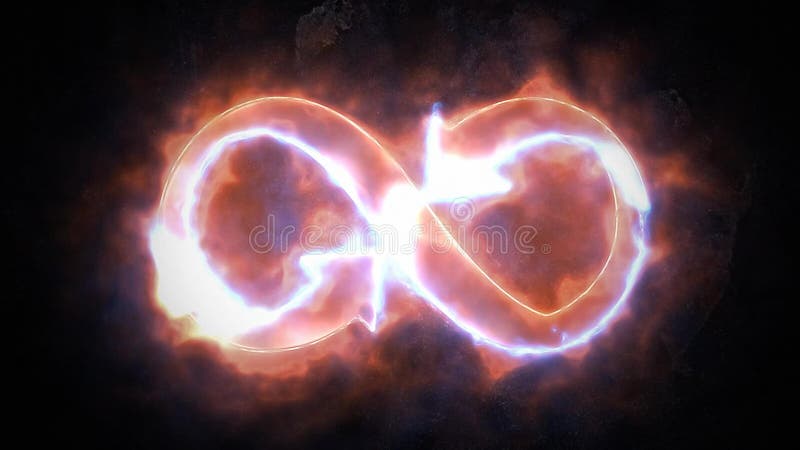 Fire Infinity Fantasy with Golden Fire Infinity on Black Business ...