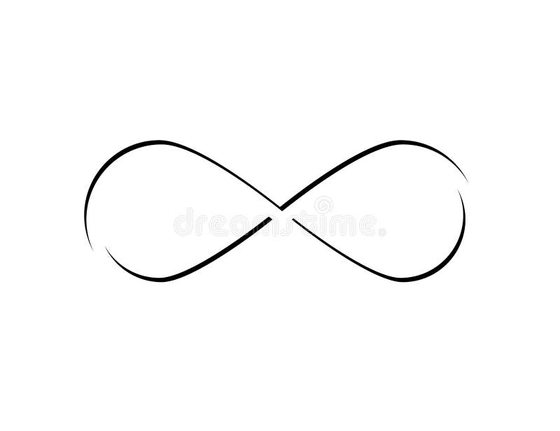 Symbol of Infinity. Isolated Line Geometric Element on White Background ...