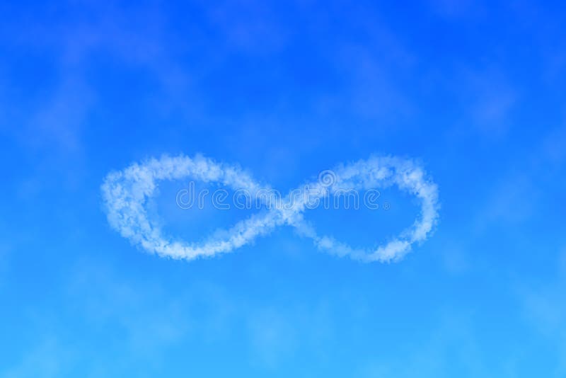 Symbol Infinity Written in Sky. Stock Image - Image of fluffy, isolated ...