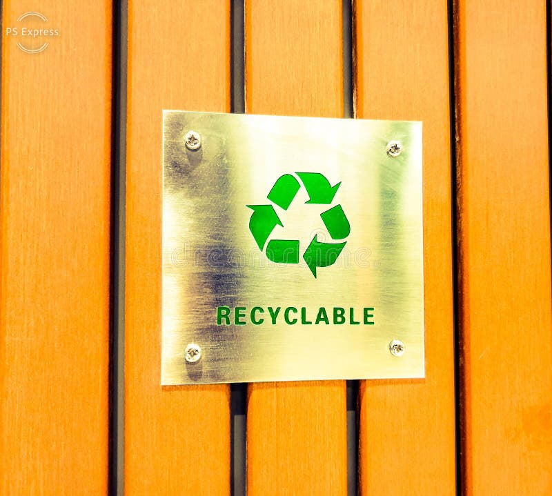 Symbol or Information for Recyclable Waste in the Trash Box Stock Photo ...