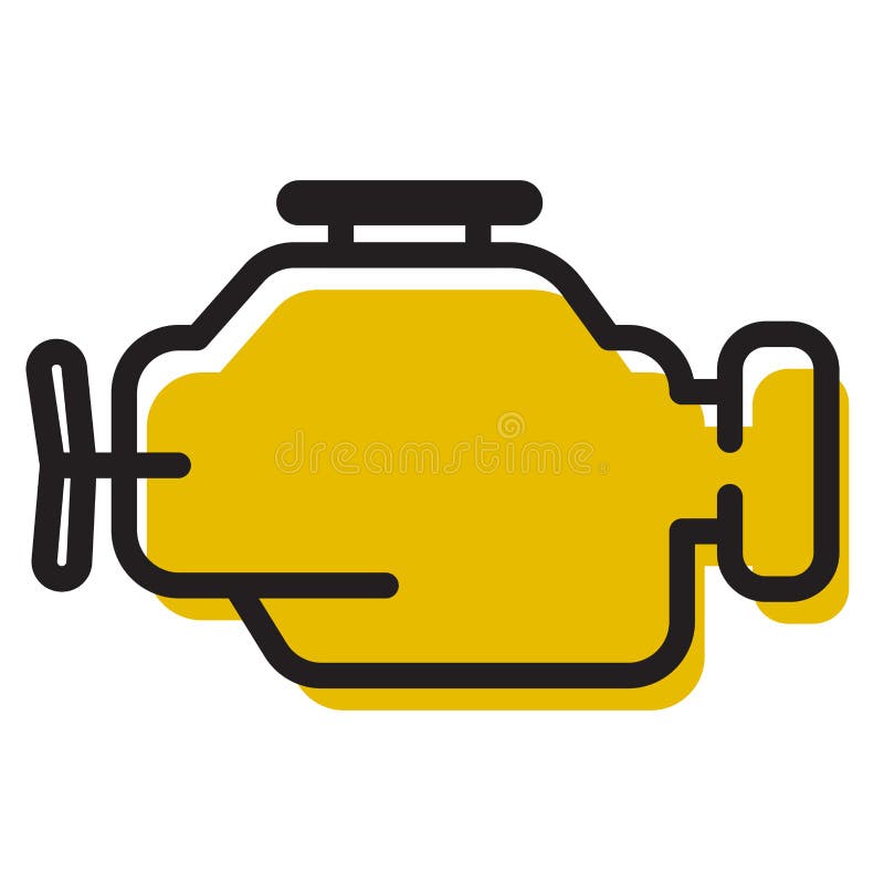 Symbol of Internal Combustion Engine Simple Thin Line Vector Stock ...