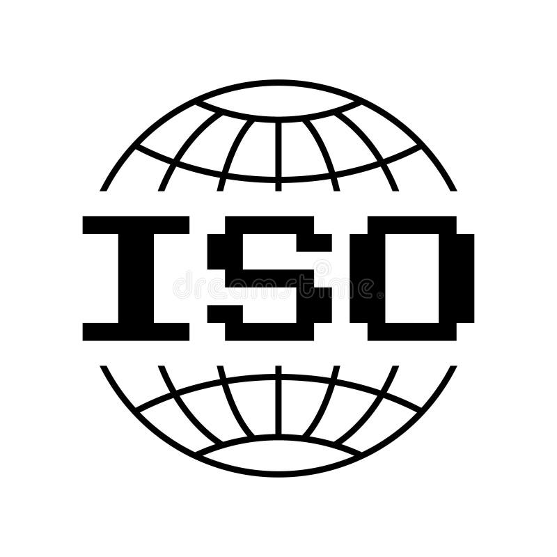 Symbol of the International Organization for Standardization. ISO Sign ...