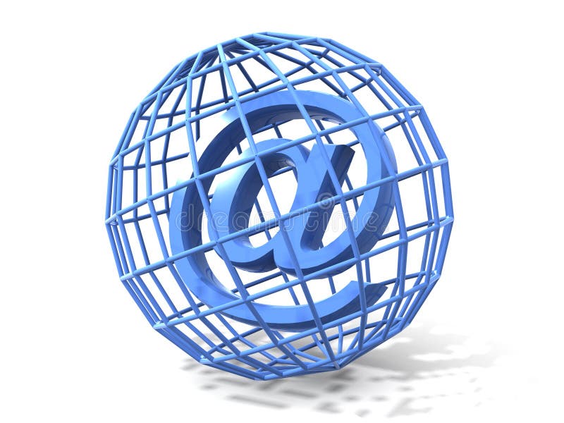 Symbol for internet. 3d stock illustration. Illustration of ...