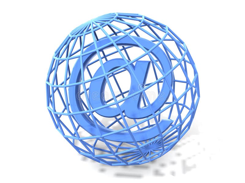 Symbol for internet. 3d stock illustration. Illustration of ...