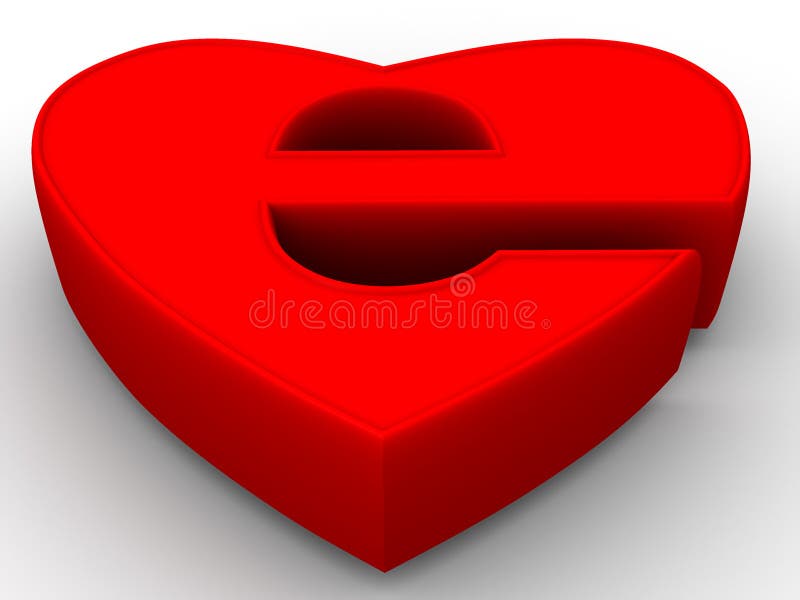 Symbol of Internet As Heart Stock Illustration - Illustration of macro ...