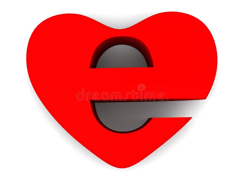 Symbol of Internet As Heart Stock Illustration - Illustration of ...