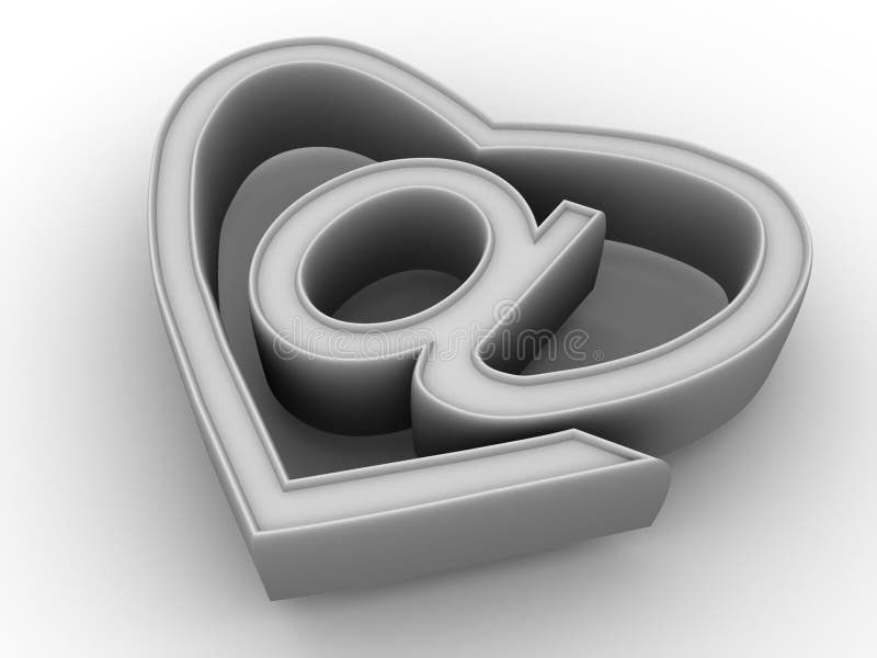 Symbol of Internet As Heart Stock Illustration - Illustration of ...