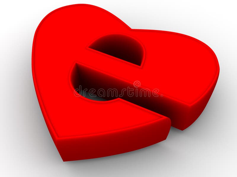 Symbol of Internet As Heart Stock Illustration - Illustration of mark ...