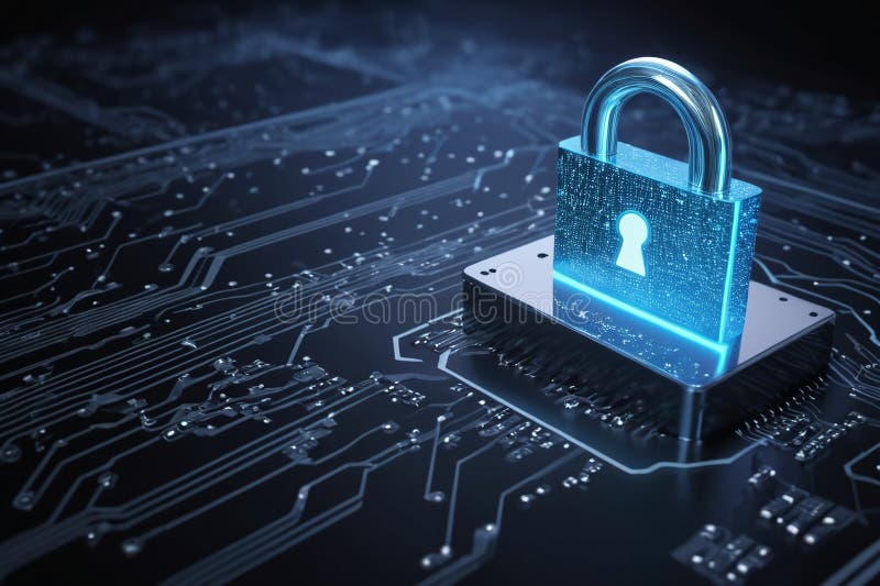 Symbol of Internet and Data Security Stock Illustration - Illustration ...