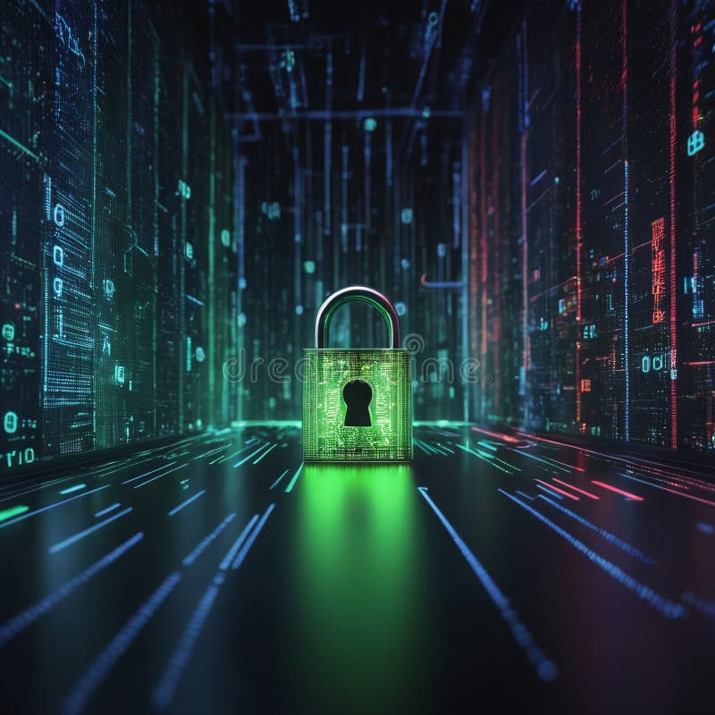 Symbol of Internet and Data Security Stock Illustration - Illustration ...