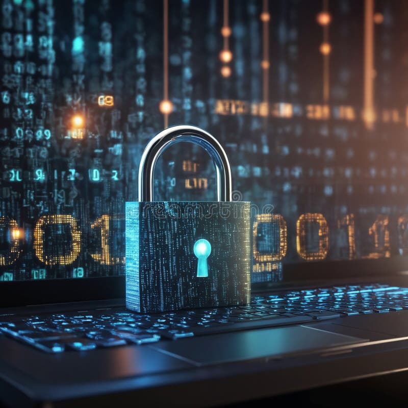 Symbol of Internet and Data Security Stock Illustration - Illustration ...