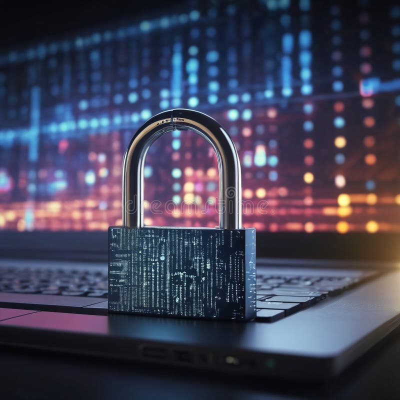 Symbol of Internet and Data Security Stock Illustration - Illustration ...