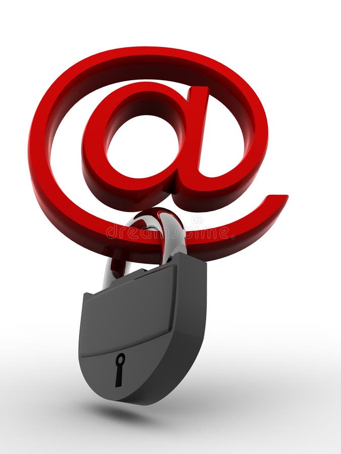 Symbol for Internet with Padlock. 3d Stock Illustration - Illustration ...