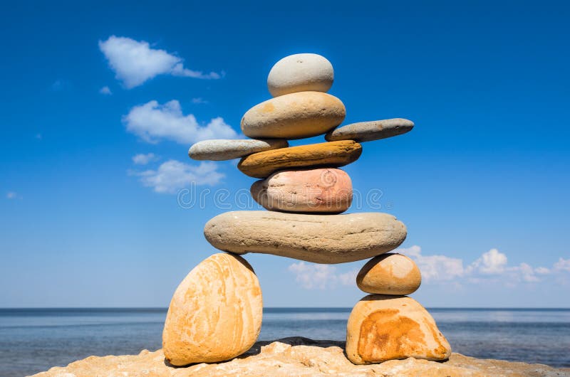Symbol of Inukshuk stock image. Image of northern, equilibrium - 59688363